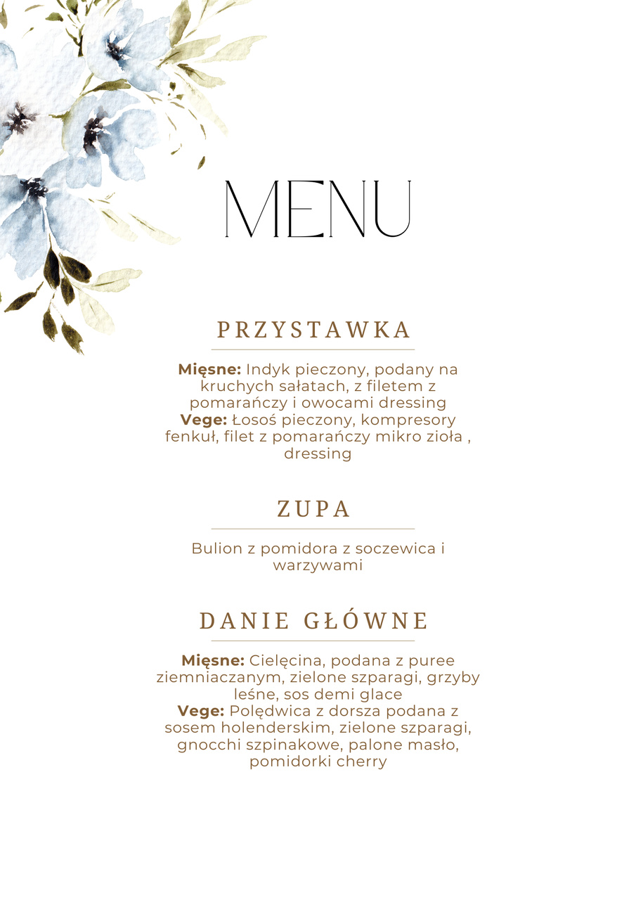 Menu Wesela - restauracjanarciarska.pl